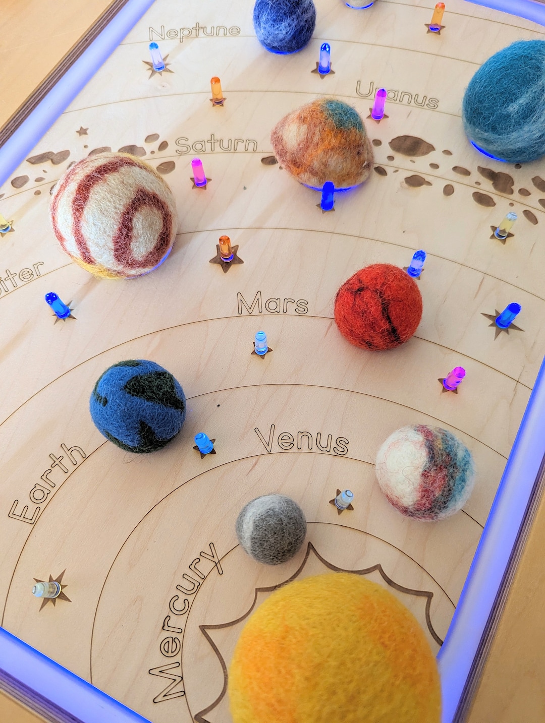 Flisat Solar System Insert and Felt Planets Play Set / Montessori Space ...
