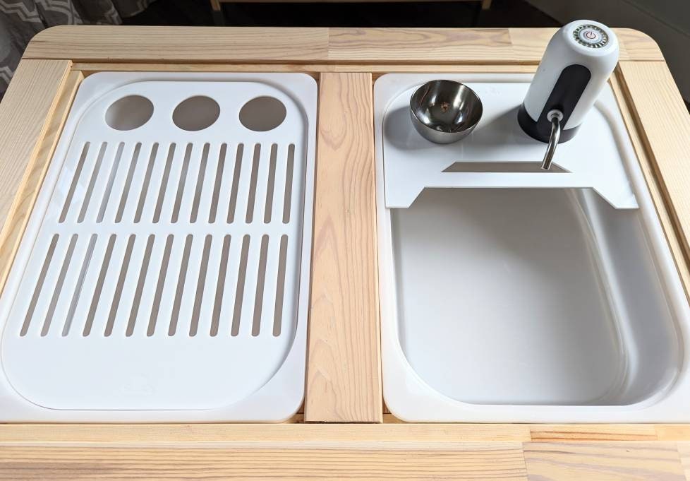 Flisat Play Sink Set WITH Water Pump and Dry Rack / Trofast Sensory Bin ...