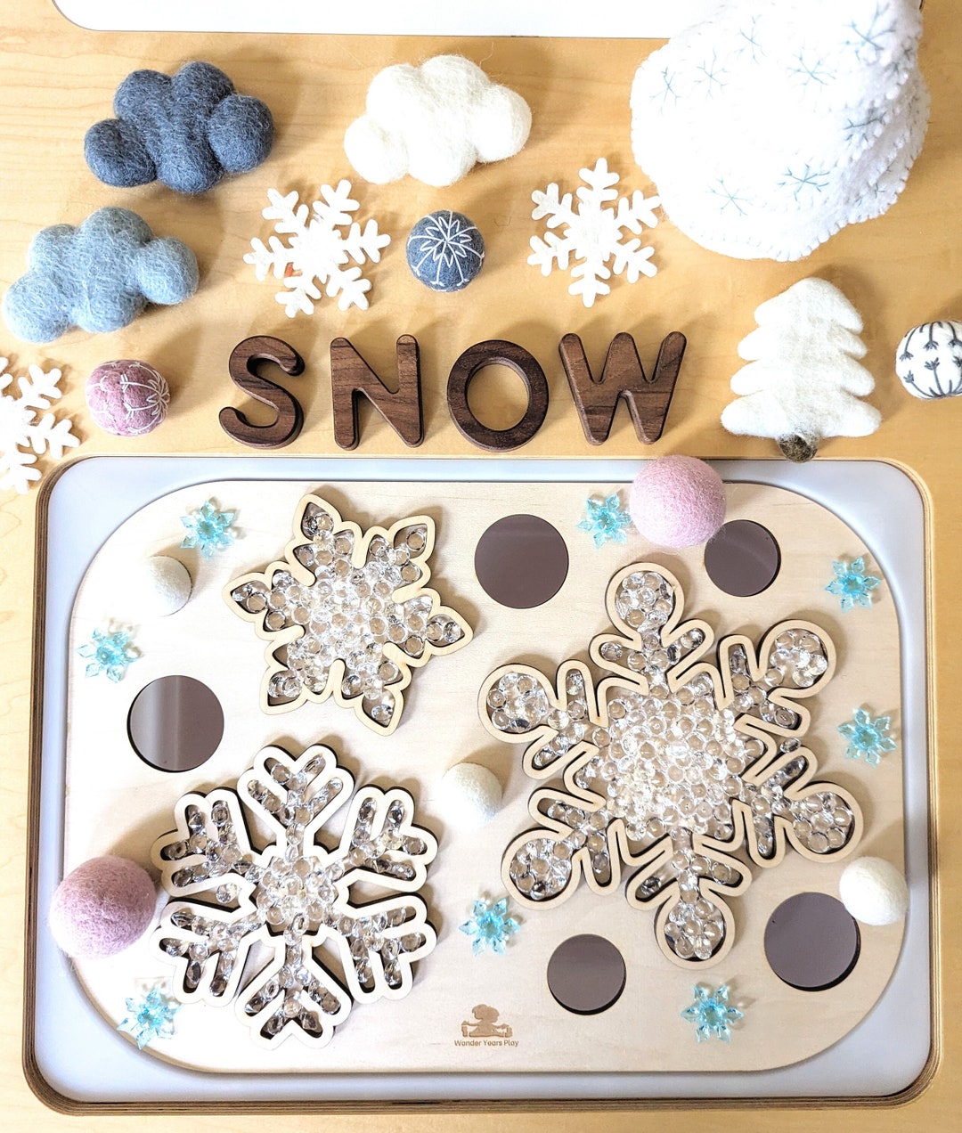 Flisat Snowflakes Fillable Sensory Puzzle / Snow Sensory Trofast Bin ...