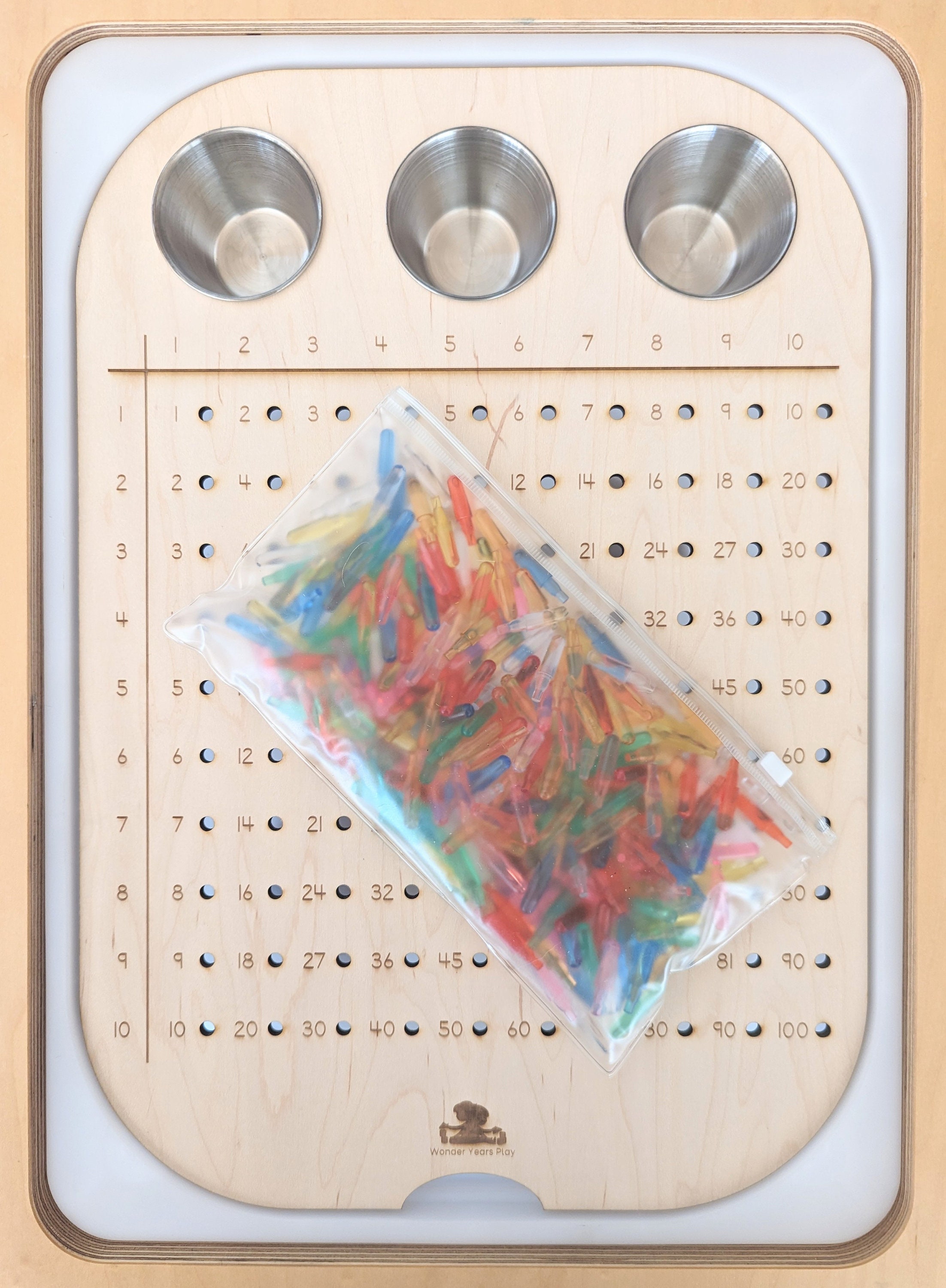 Flisat Multiplication Table Pegboard / Math Number Chart ...