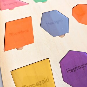 Wood Shapes Puzzle Flisat Insert / Acrylic Light Table Shapes Loose ...