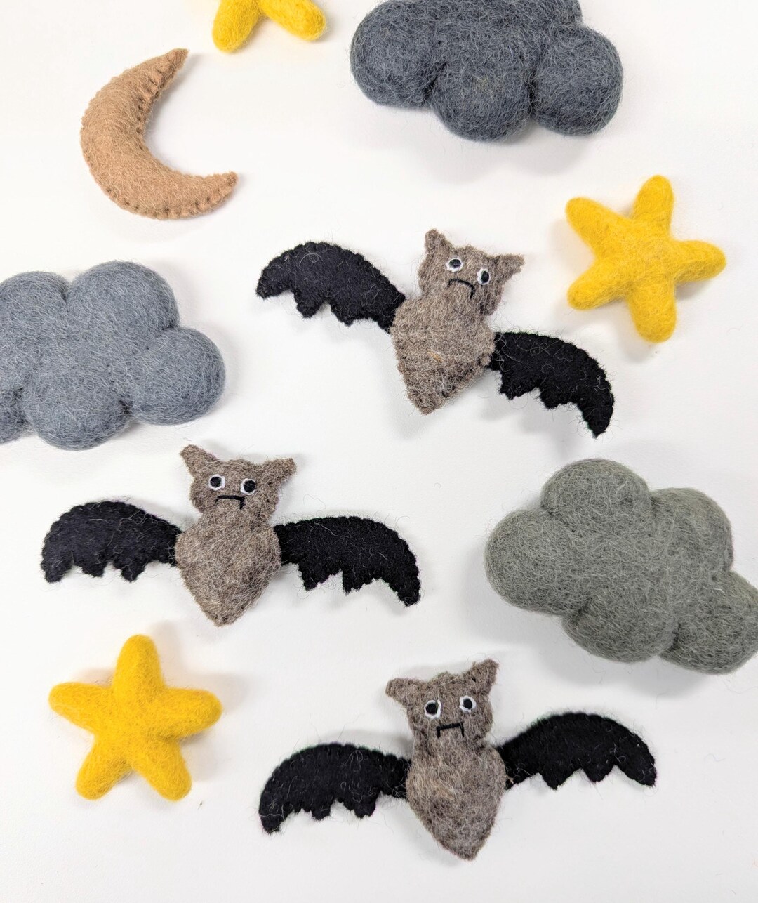 Felt Bats for Halloween Sensory Bin Pretend Play / Halloween Bats ...