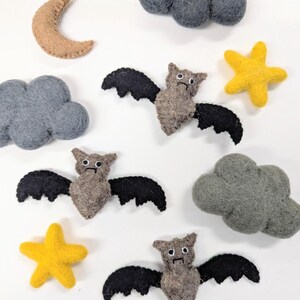 Felt Bats for Halloween Sensory Bin Pretend Play / Halloween Bats ...
