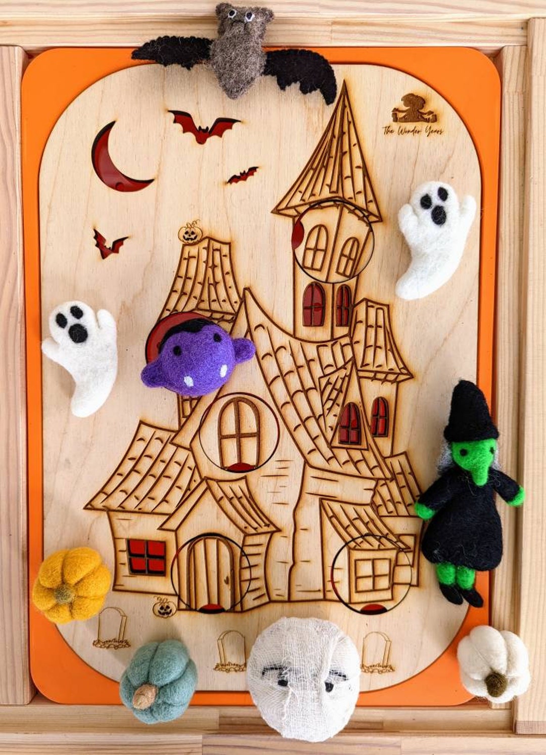 Flisat Haunted House Insert / Halloween Sensory Bin Puzzle / Halloween ...