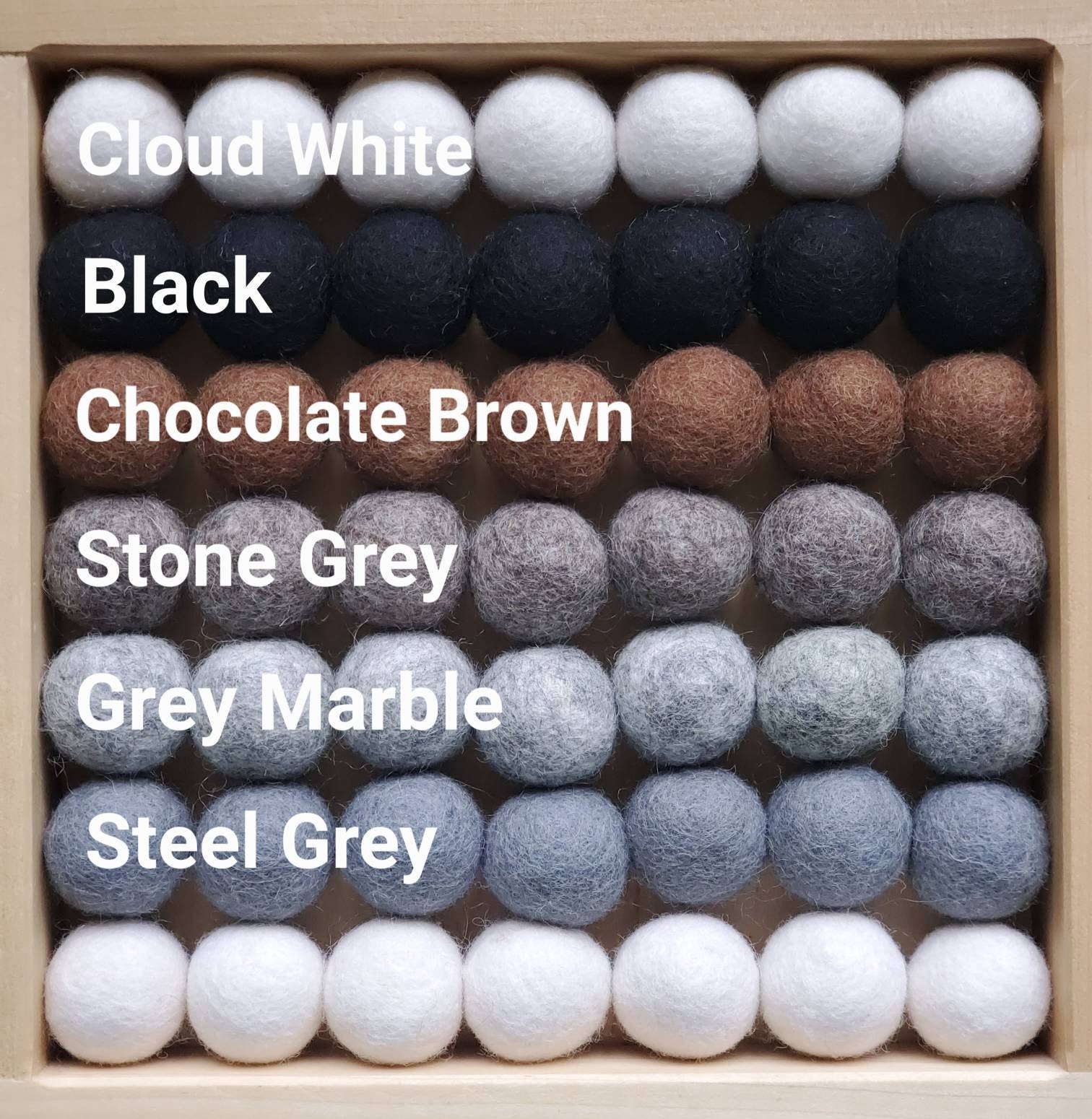 Felt Balls Custom Color Choices / 1'' Felt Balls / - Etsy