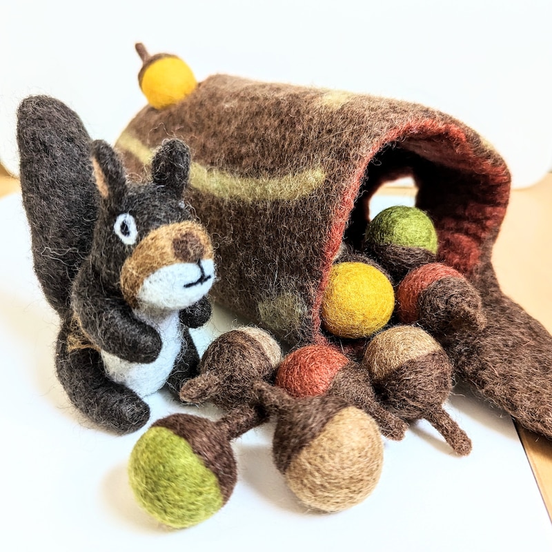 Squirrel in Log - Etsy
