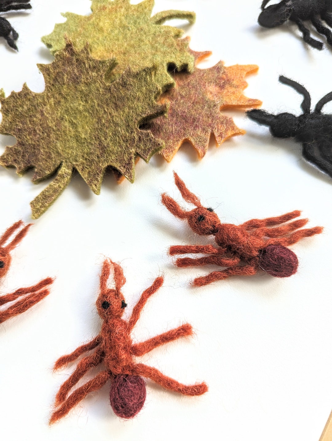 Felt Ants / Felted Ants / Wool Snail / Garden Bugs / Insects / Flisat ...