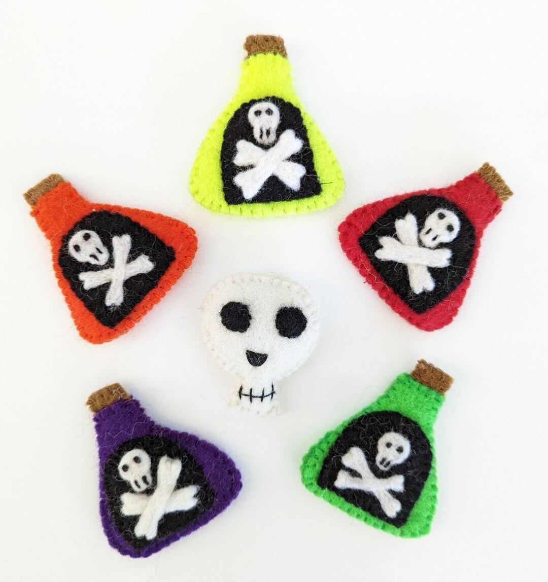 Felt Potion Bottles / Halloween Sensory Bin Kit / Felted Potions ...