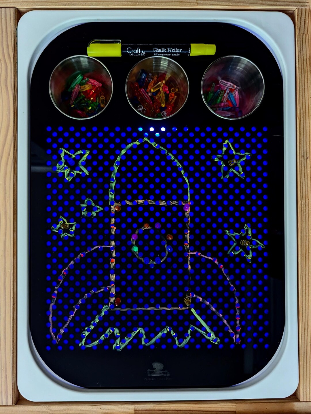 Flisat Light Brite Peg Activity Insert / Trofast Sensory Bin Lid ...