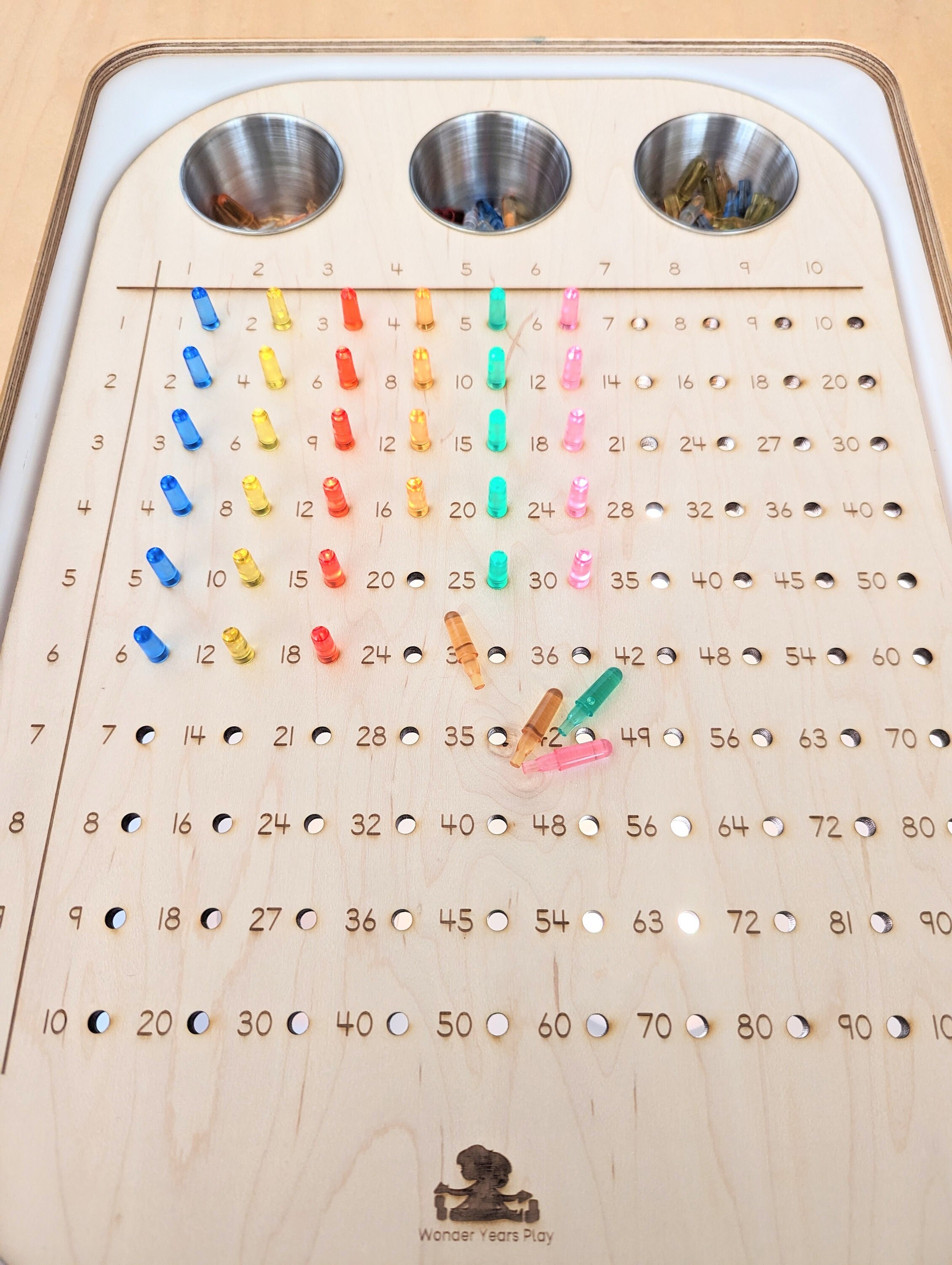 Flisat Multiplication Table Pegboard / Math Number Chart ...