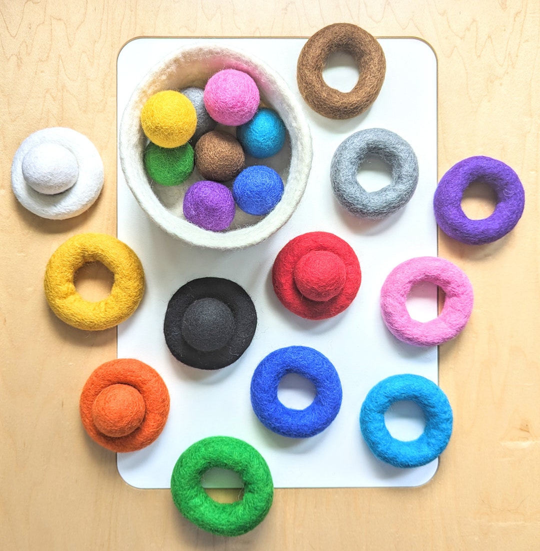 Rings & Balls Color Matching Game / Color Sorting Game / Felt Rings ...