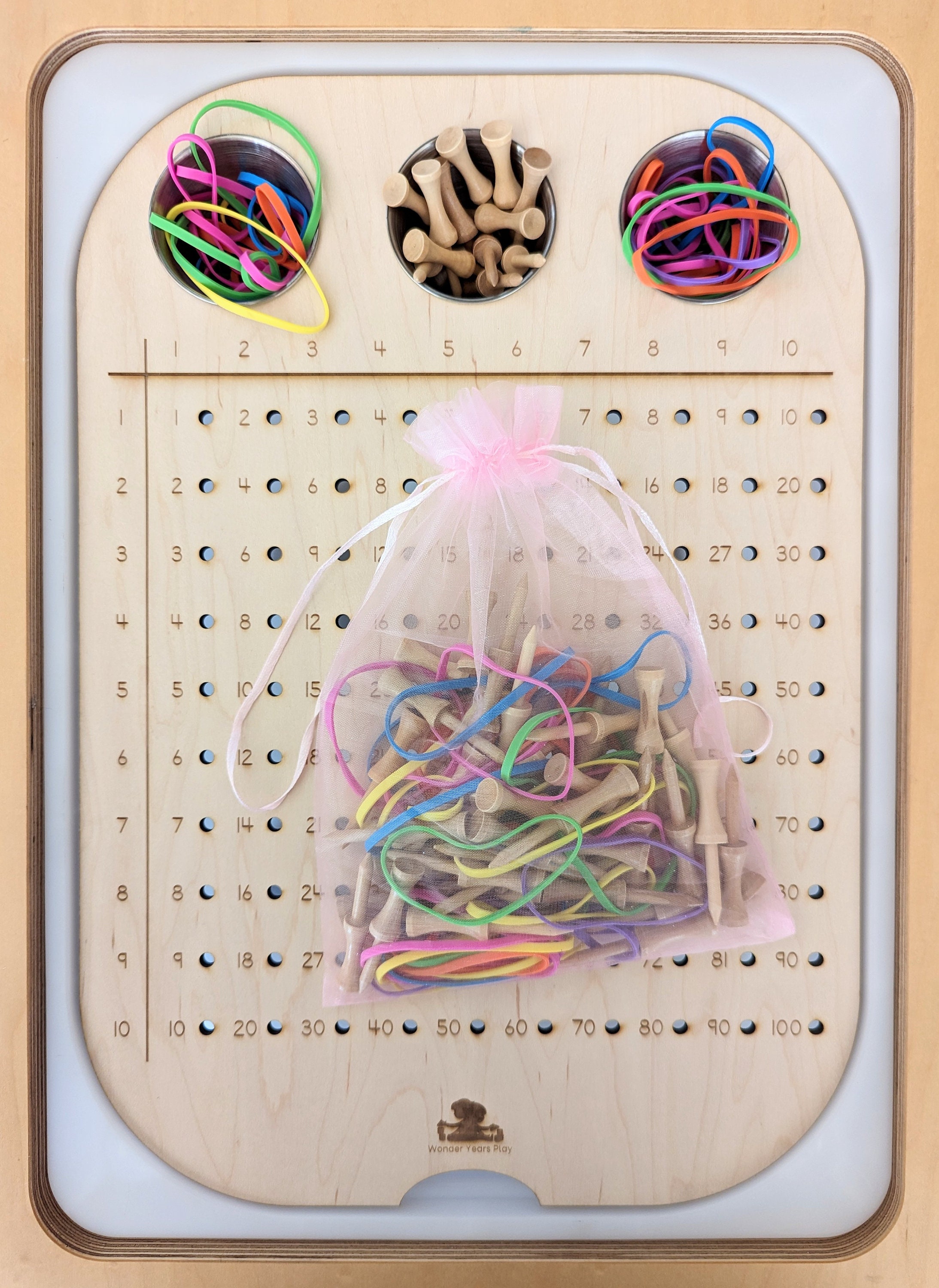 Flisat Multiplication Table Pegboard / Math Number Chart ...