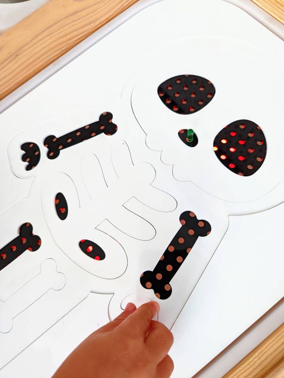 Skeleton Puzzle Insert / Halloween Insert / Skeleton Board / - Etsy