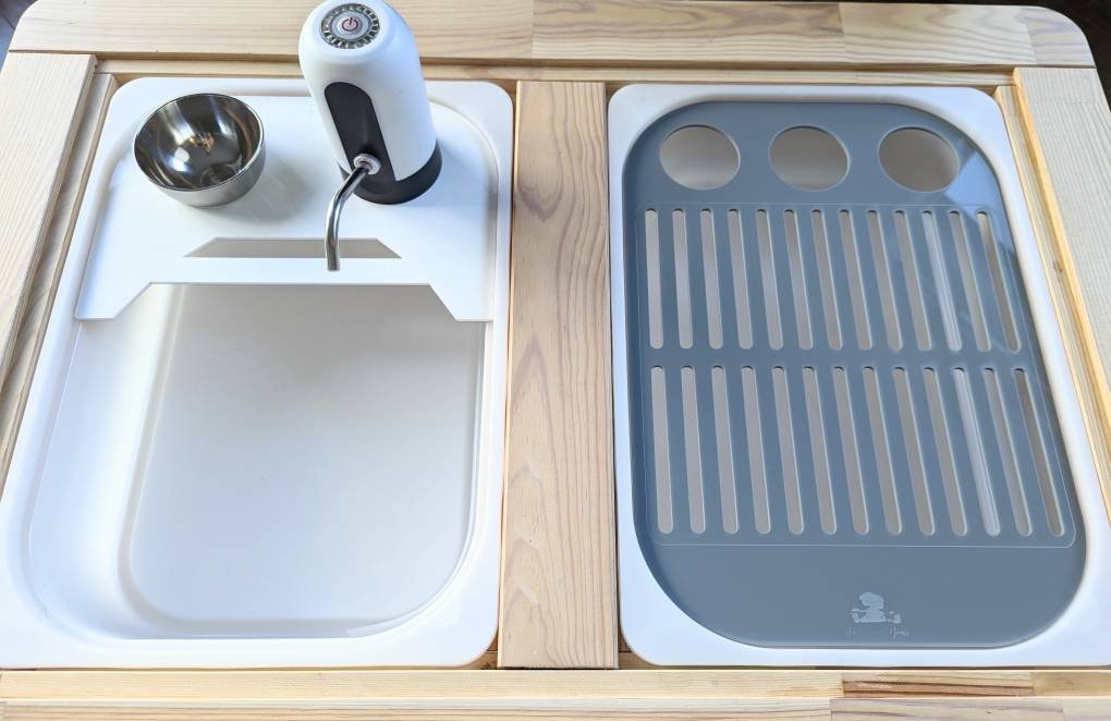 Flisat Play Sink Set WITH Water Pump and Dry Rack / Trofast Sensory Bin ...