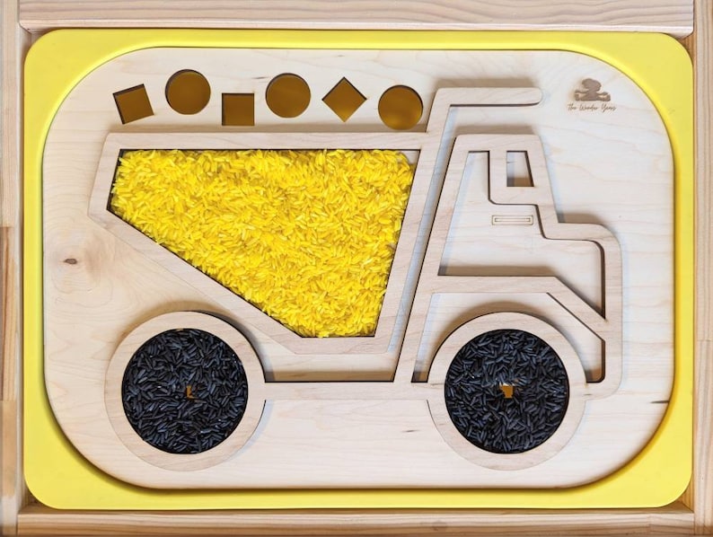 Flisat Dump Truck Insert / Dump Truck Wooden Sensory Puzzle ...