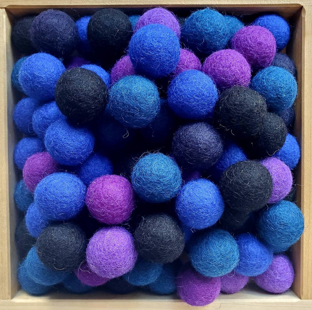 Felt Balls Space Colors / Solar System Balls / Space Pom Poms - Etsy