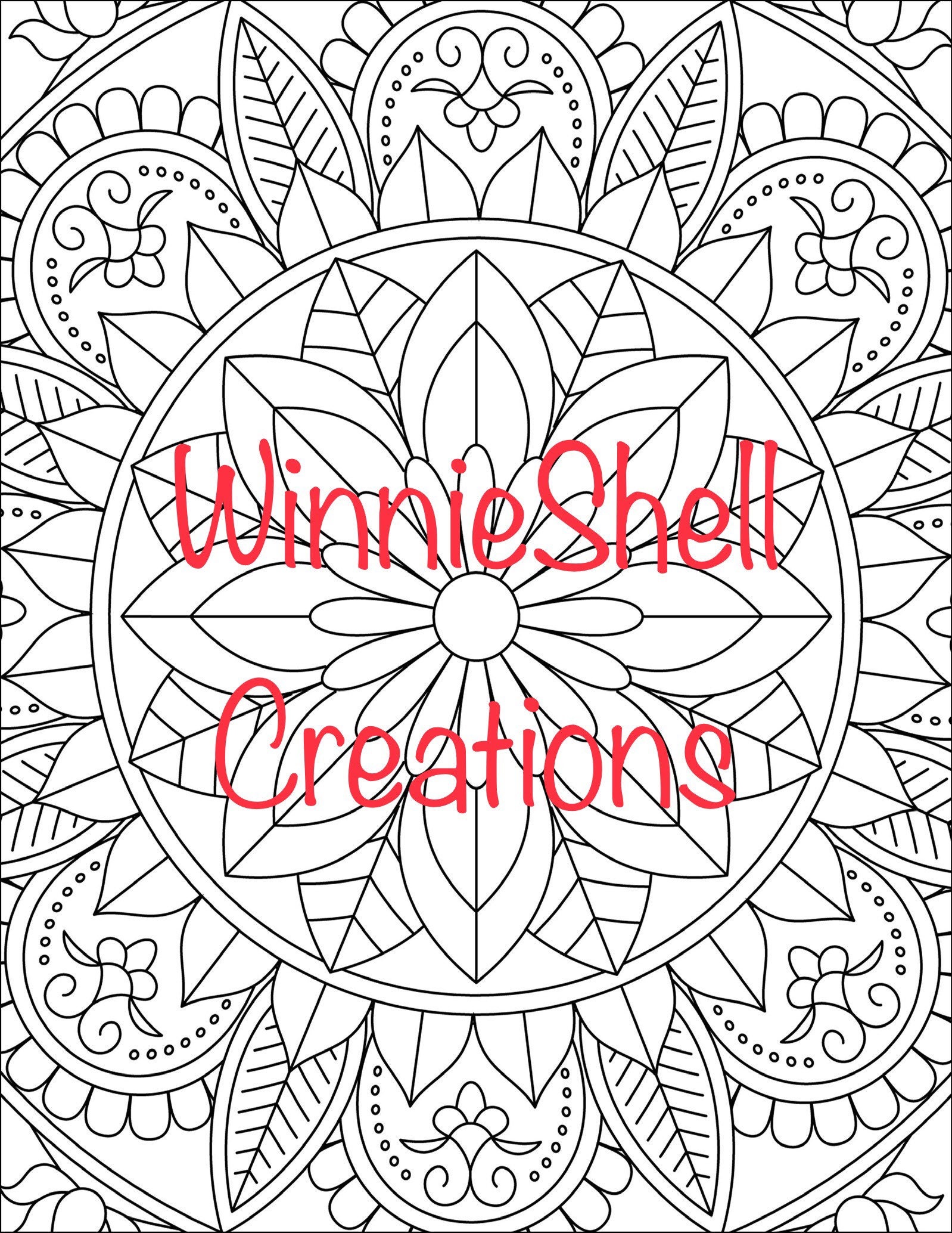 Coloring Book 50 Printable Mandala Designs - Etsy
