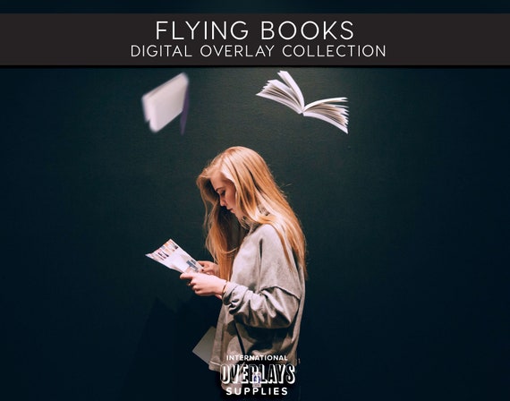 FLYING BOOKS OVERLAYS Flying Books Photoshop Overlays Books - Etsy