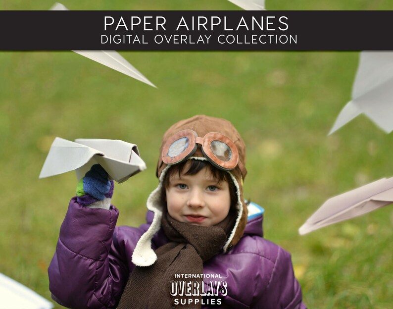 PAPER AIRPLANES OVERLAYS, Planes, Photoshop Overlays, Planes Overlays ...