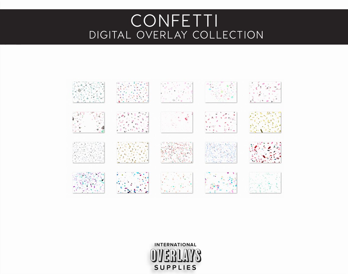 CONFETTI OVERLAYS, Photoshop Overlays, Confetti, Confetti Overlay ...