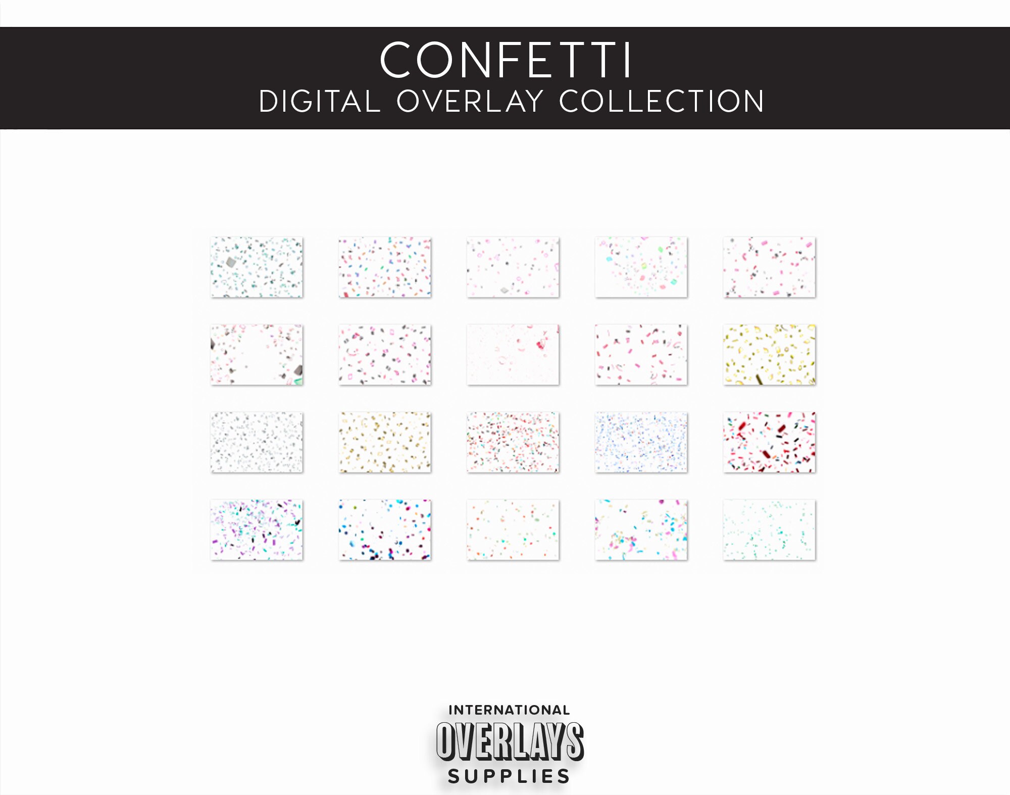 CONFETTI OVERLAYS, Photoshop Overlays, Confetti, Confetti Overlay ...