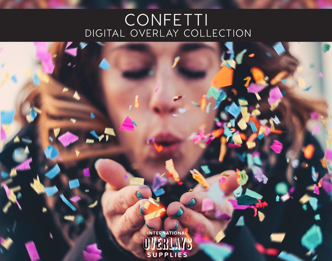 CONFETTI OVERLAYS, Photoshop Overlays, Confetti, Confetti Overlay ...