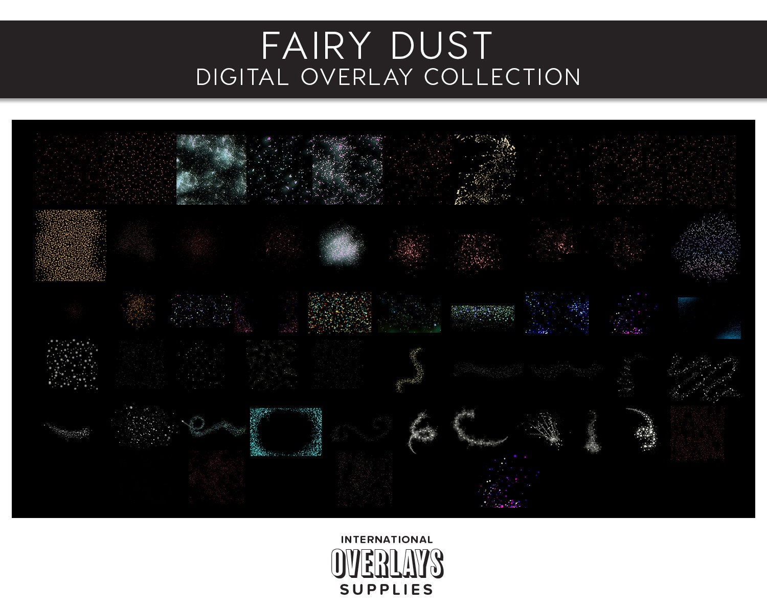 FAIRY DUST Photoshop Overlays, Glitter Overlays, Pixie Dust, Magical Overlays, PNG Files ...