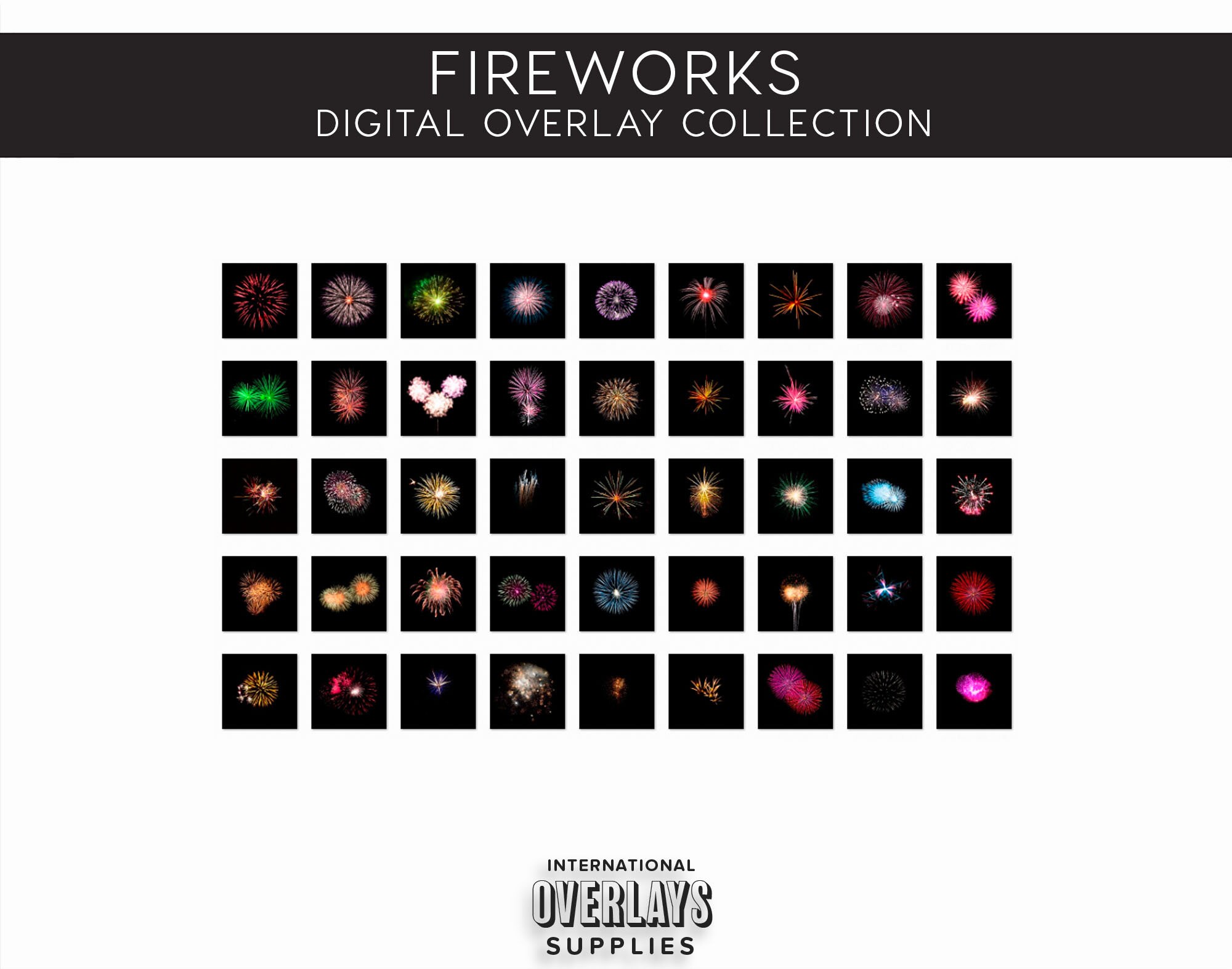 FIREWORKS OVERLAYS, Photoshop Overlays, Fireworks, Fireworks Overlay ...