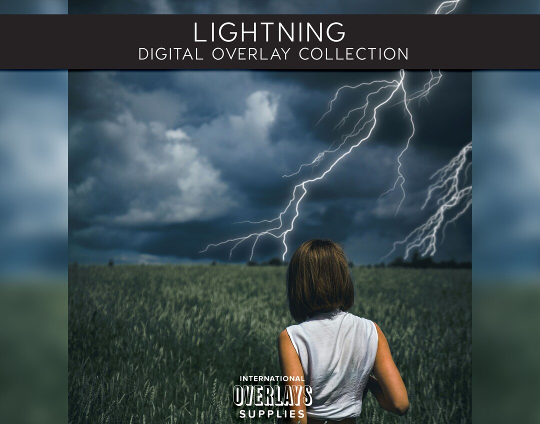 LIGHTNING OVERLAYS, Photoshop Overlays, Lightning, Confetti Overlay ...