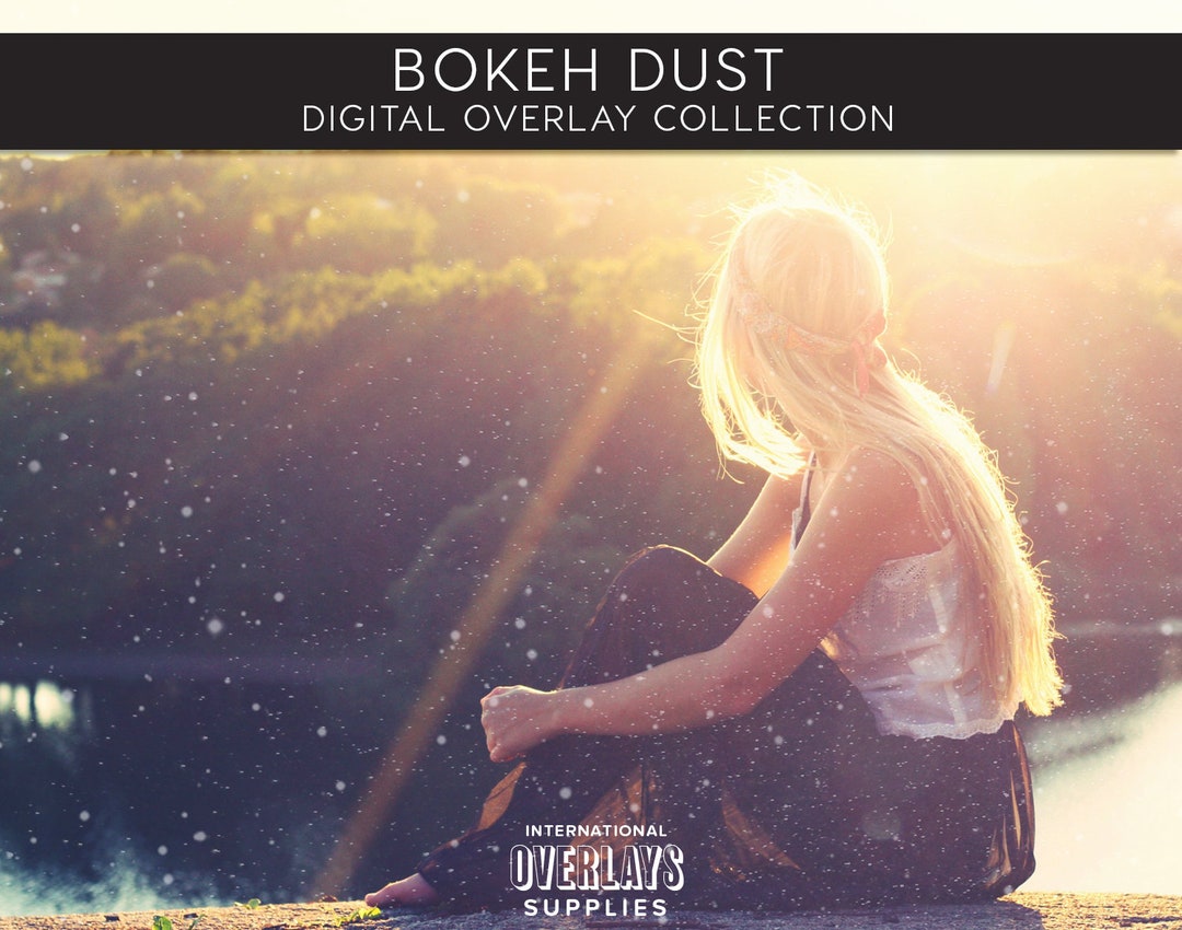 BOKEH DUST Overlay, Glitter Dust, Floating Dust, Falling Dust, Bokeh, Photoshop Overlay, Dust ...