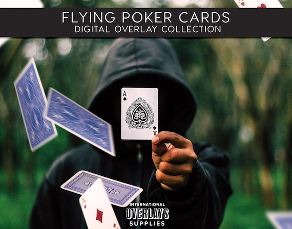 FLYING CARDS OVERLAYS Poker Cards Photoshop Overlays Cards - Etsy