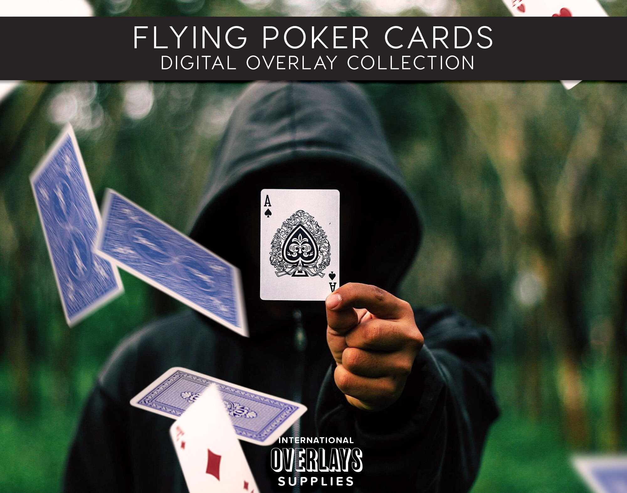 FLYING CARDS OVERLAYS, Poker Cards, Photoshop Overlays, Cards Overlays ...