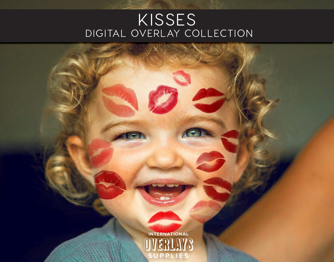 43 KISSES Overlays, PNG Files, Photoshop Overlay, Photoshop Overlays ...