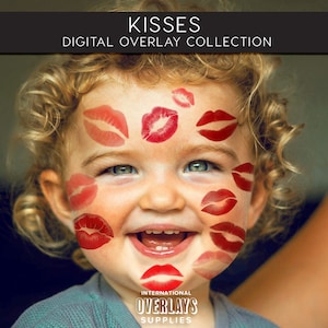 43 KISSES Overlays, PNG Files, Photoshop Overlay, Photoshop Overlays ...
