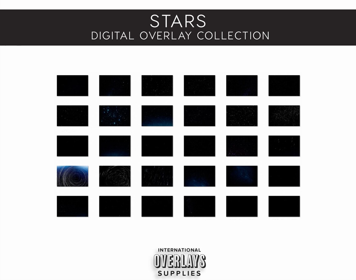 STARS OVERLAYS, Photoshop Overlays, Stars, Sky, Stars Overlay, Sky ...