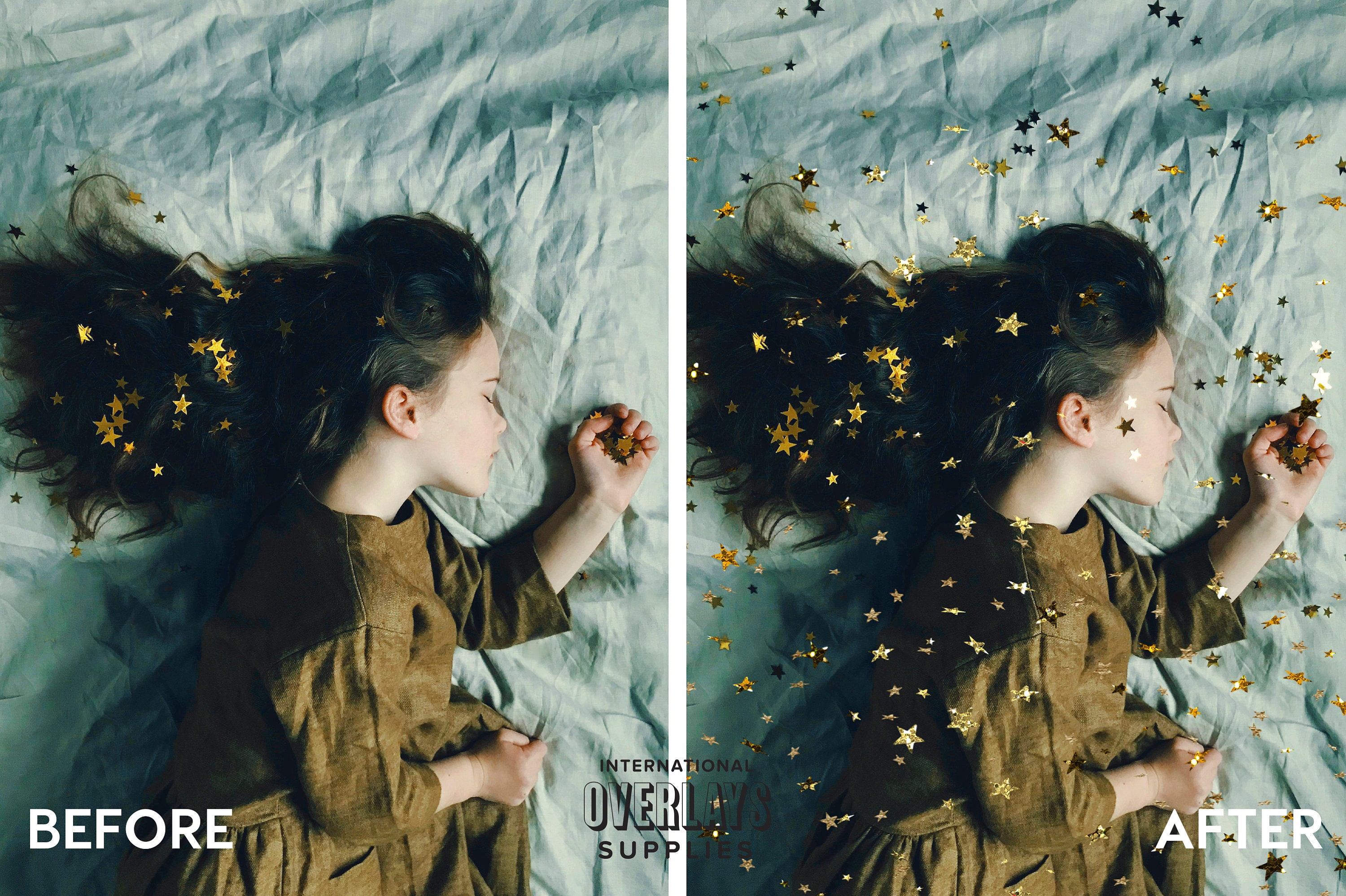 25 FALLING STARS Digital Overlays, Photoshop Overlays, Confetti, Stars ...