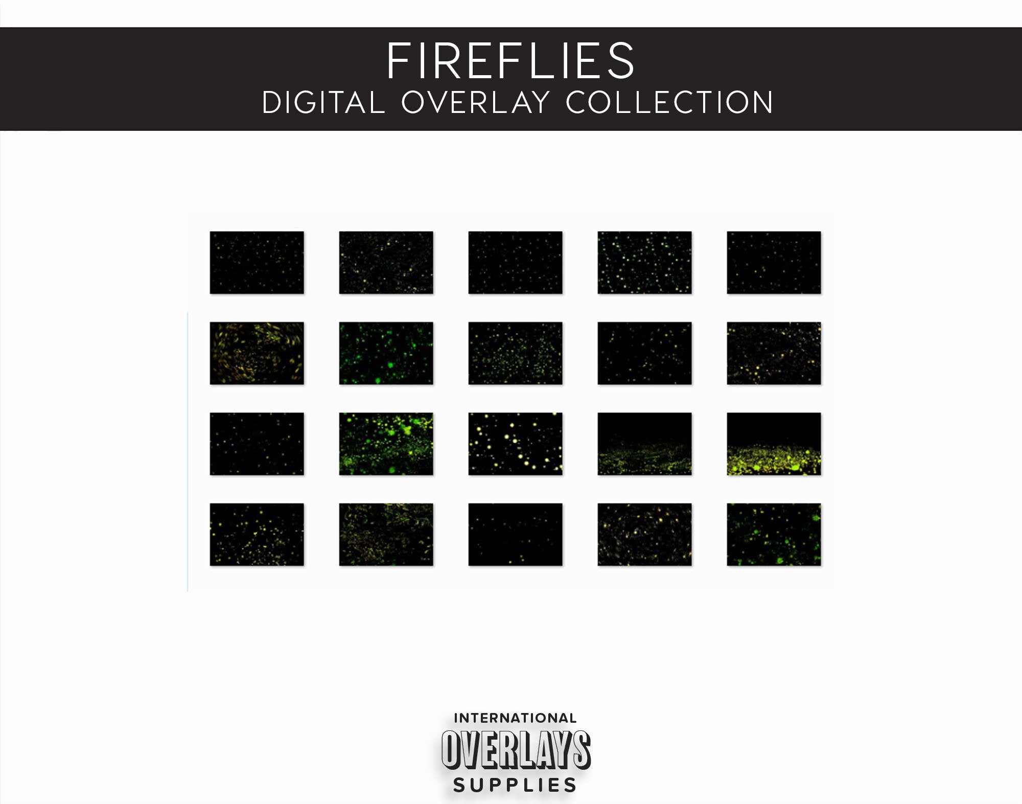FIREFLIES OVERLAYS, Photoshop Overlays, Fireflies, Nature Overlays ...