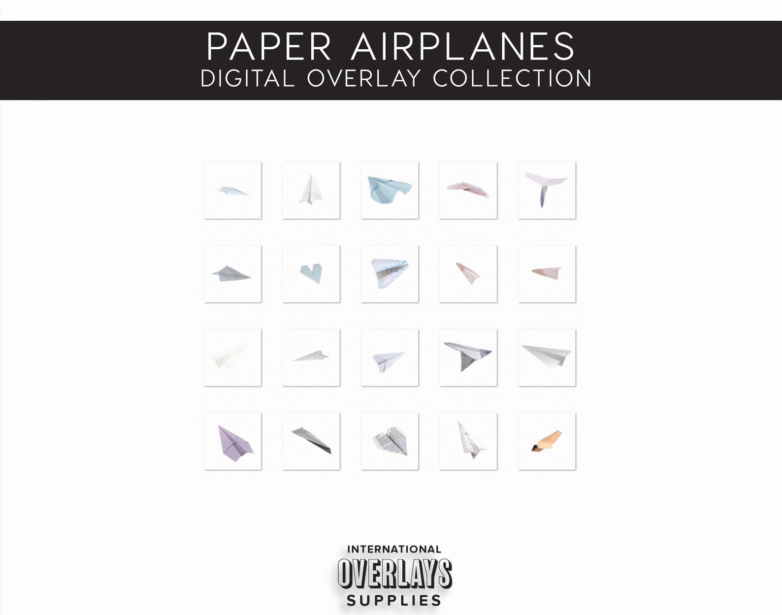 PAPER AIRPLANES OVERLAYS, Planes, Photoshop Overlays, Planes Overlays ...