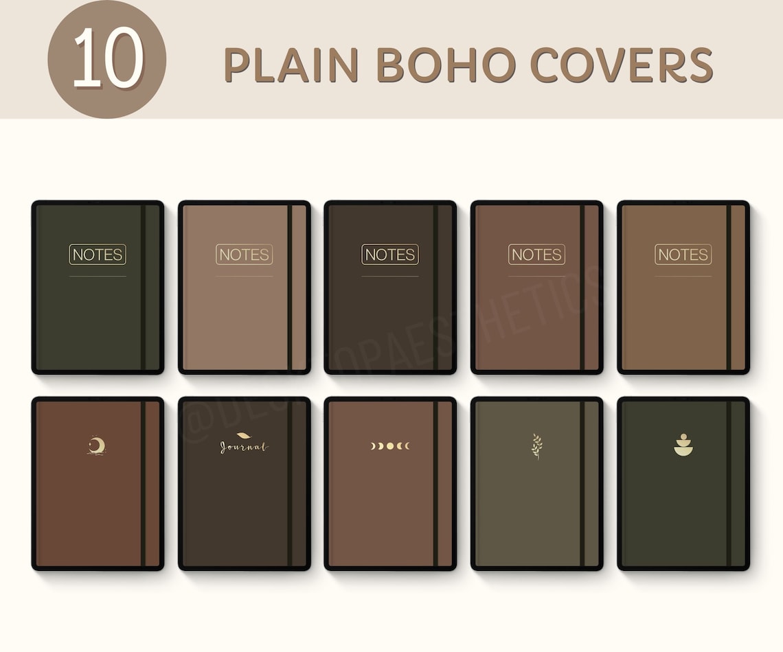 175 Boho Notebook Cover BUNDLE Goodnotes Digital Covers - Etsy