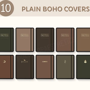 175 Boho Notebook Cover BUNDLE, Goodnotes Digital Covers, Cute Boho ...