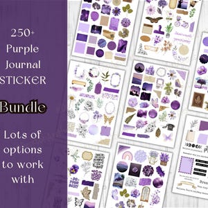 Buy Purple Digital Journal Stickers Pre-cropped Goodnotes Stickers ...