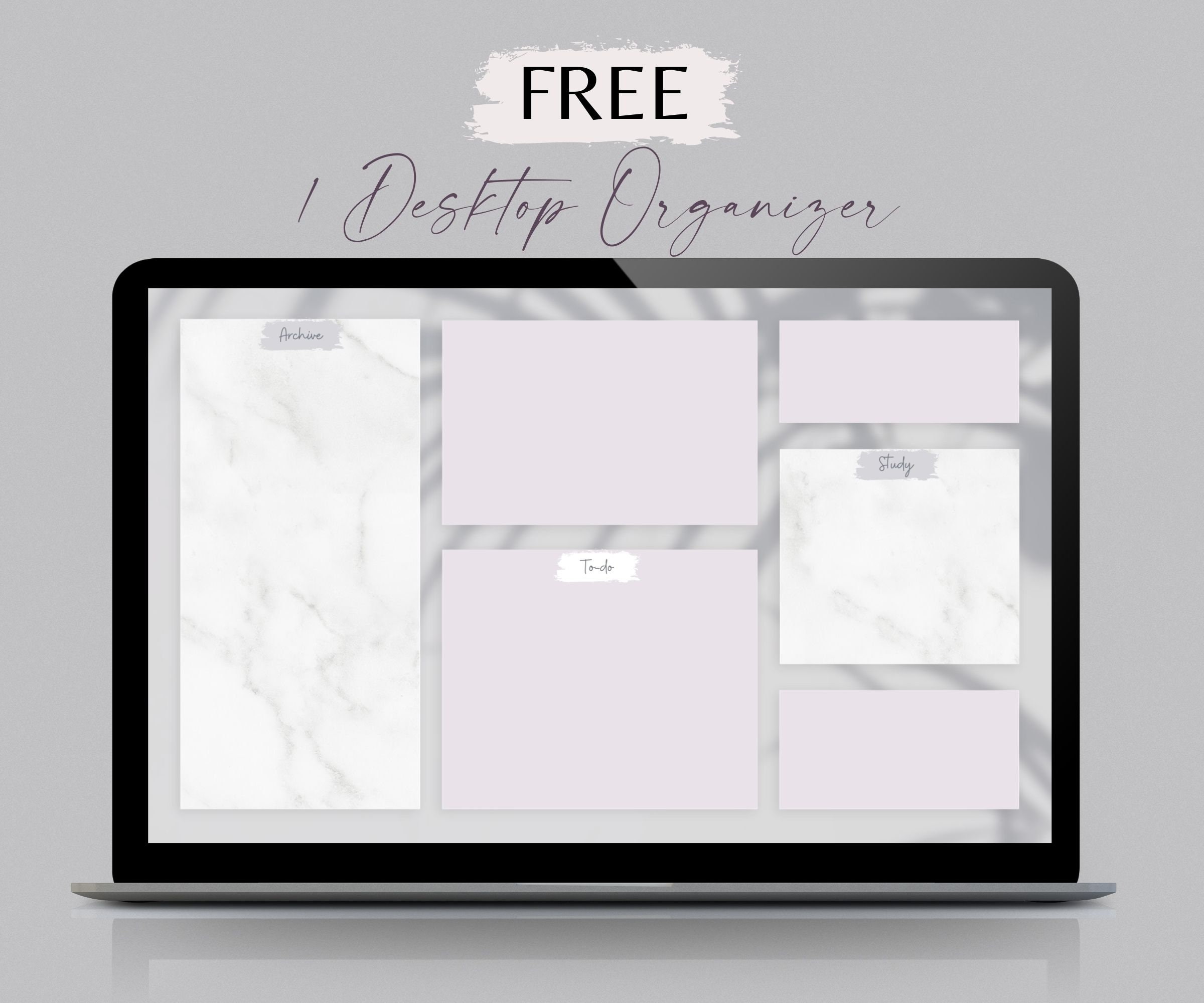 45 Desktop Purple Icons With Free Wallpaper Organizer for | Etsy UK