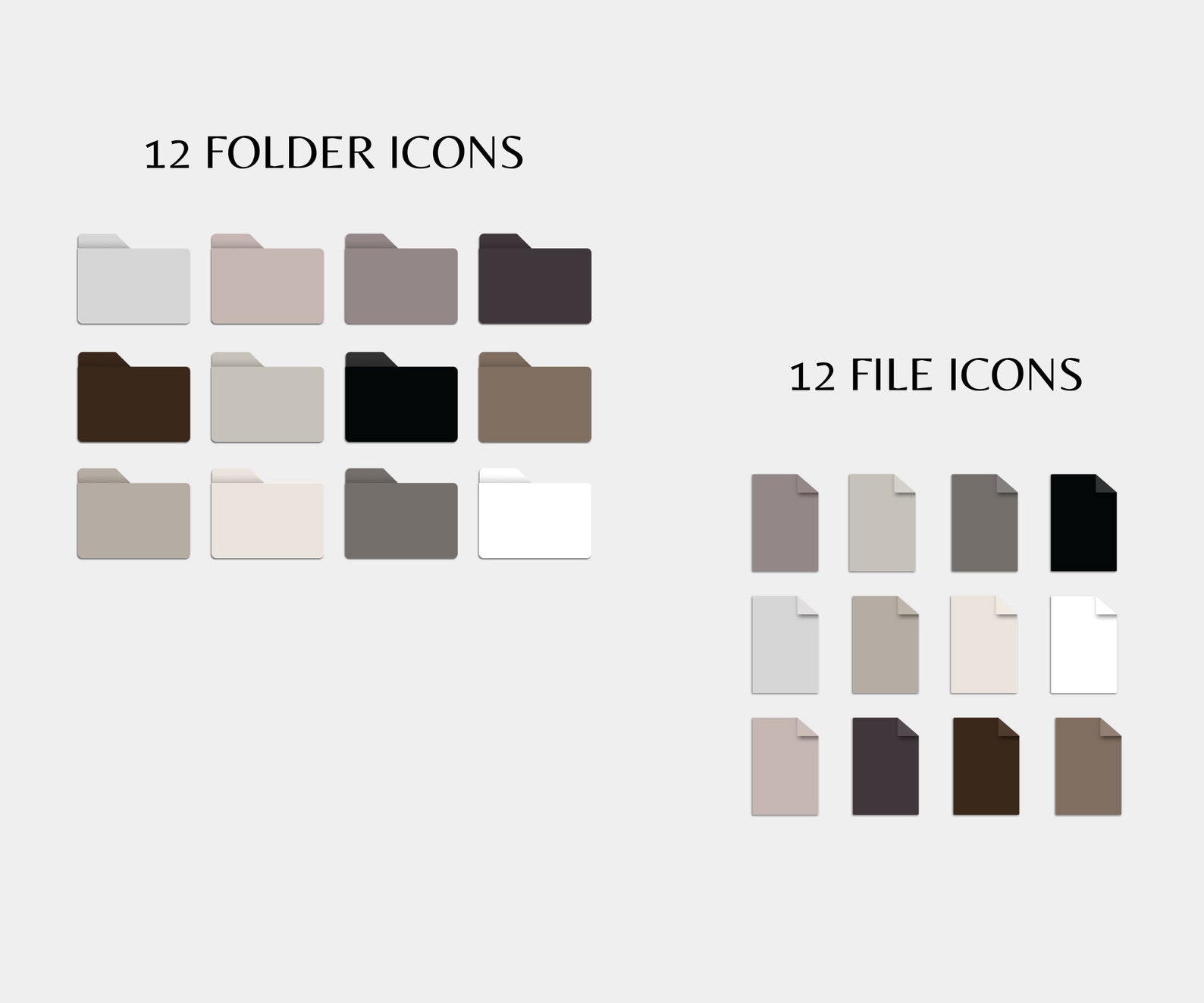 36 Black N White Desktop Folder Icons for MAC and WINDOWS - Etsy