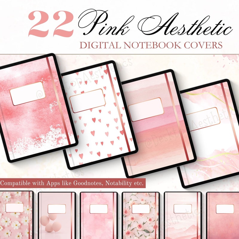 Aesthetic Pink Notebook - Etsy