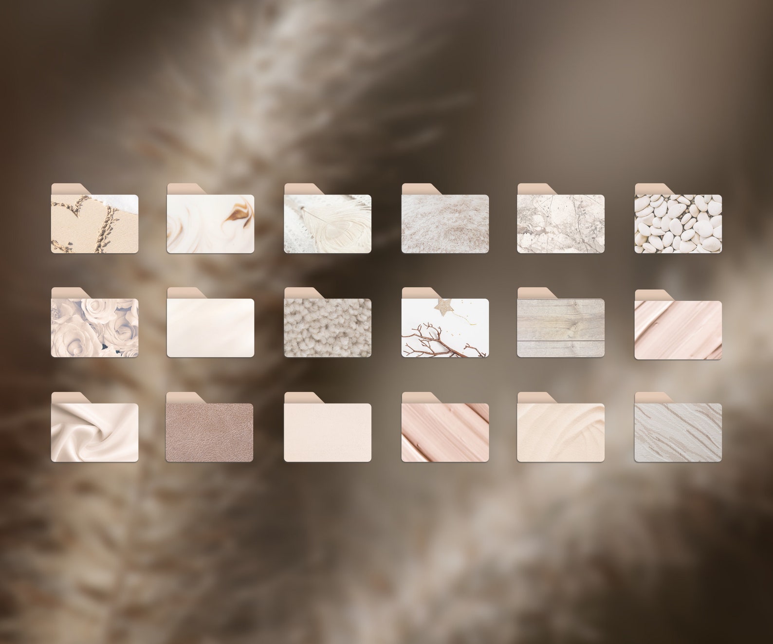 36 BEIGE Folder and Circle Icons for MacBook and WINDOWS Computers ...