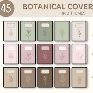 175 Boho Notebook Cover BUNDLE, Goodnotes Digital Covers, Cute Boho ...