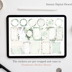 650 Botanical Digital Stickers BUNDLE, Pre-cropped Goodnotes Stickers ...
