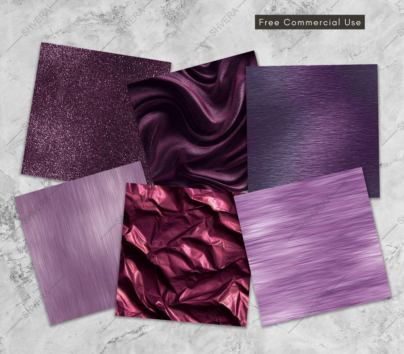 25 Seamless Purple Glitter Digital Paper Bundle, Amethyst Textures ...