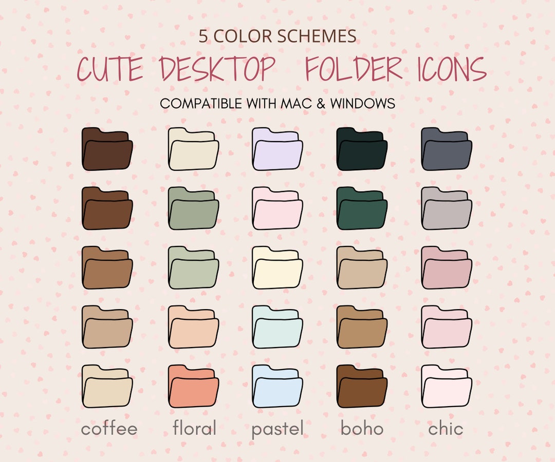 25 Cute Desktop Folder Icons for MAC and WINDOWS | Desktop Folder Icons ...