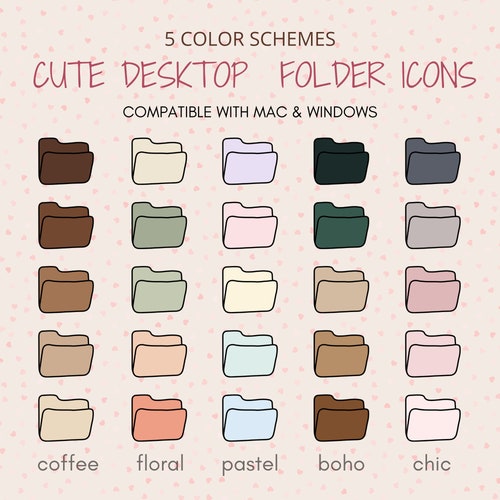 70 Cute Desktop Folder Icons Mac Windows Folders Icons Mac - Etsy